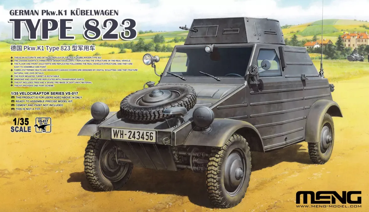 German Pkw. K1 Kübelwagen Type 823 1:35