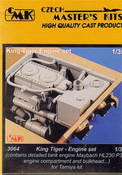 Pz.Kpfw.VI King Tiger Sd.Kfz.182 engine set, for Tamiya kits